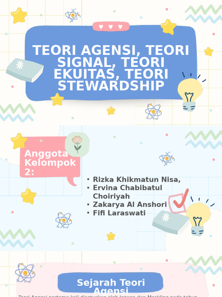 Kelompok 2 - Teori Agensi, Teori Signal, Teori Ekuitas Dan Teori ...