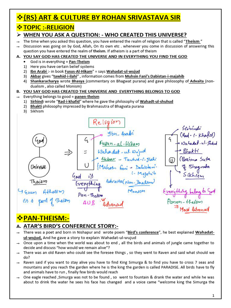 (RS) Art & Culture by Rohan Srivastava Sir | PDF | Vaishnavism | Vedanta