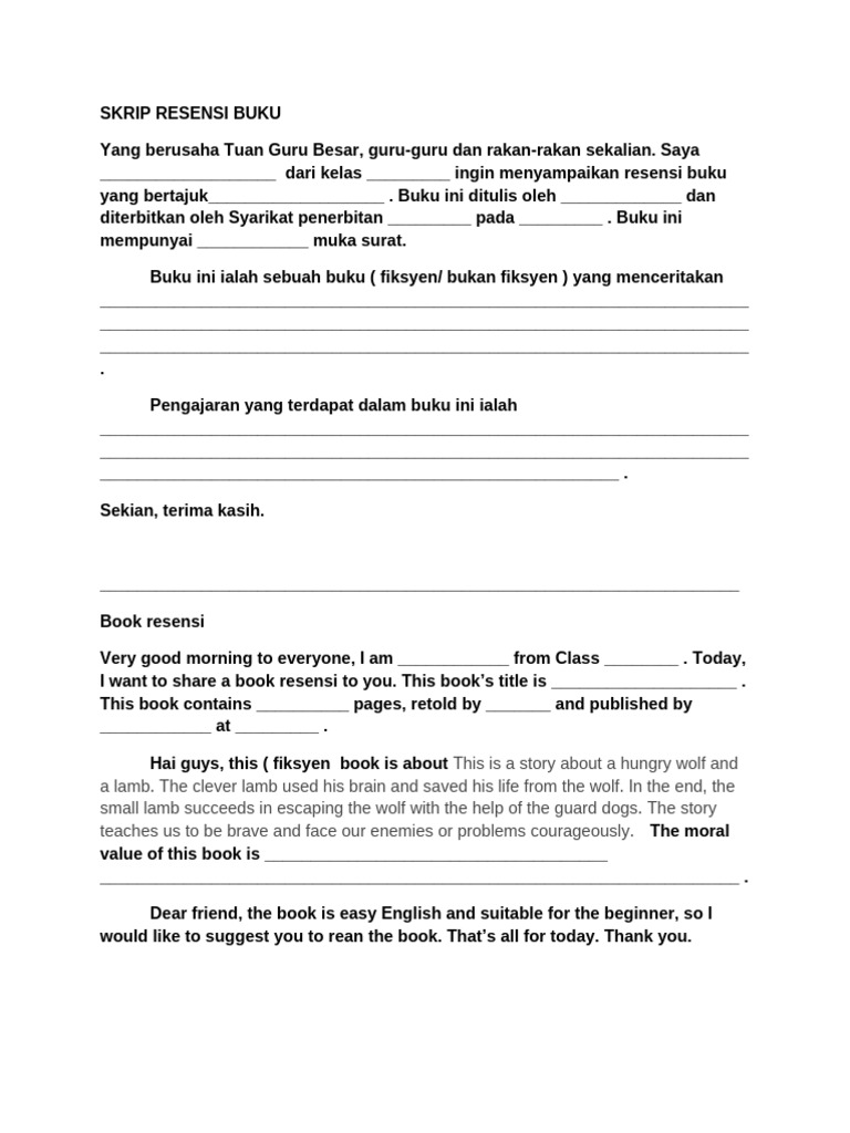Skrip Resensi Buku 2024 | PDF