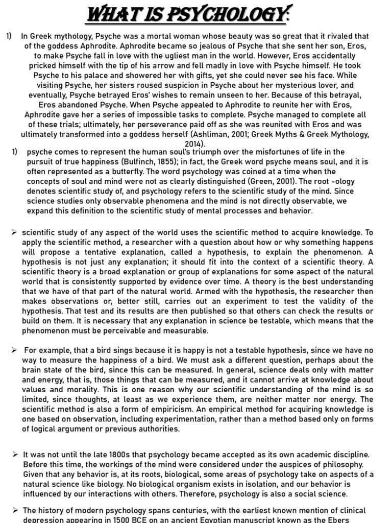 Psychology Presentation | PDF | Somatosensory System | Psychology