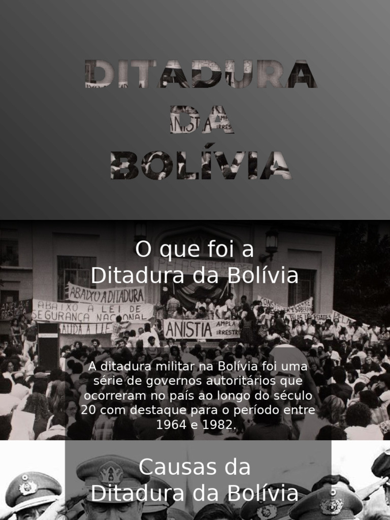 Ditadura Militar na Bolívia: Causas e Impactos | PDF