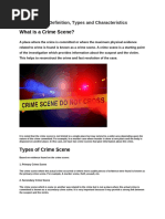 Types of Crime Scenes | PDF