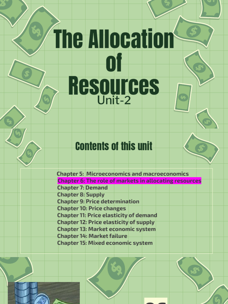 Chpt 6 the Role of Markets in Allocating Resources | PDF | Economic ...