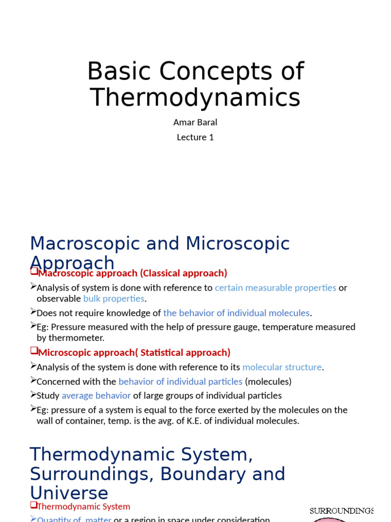 Basic Concepts of Thermodynamics | PDF | Thermodynamics | Thermodynamic ...