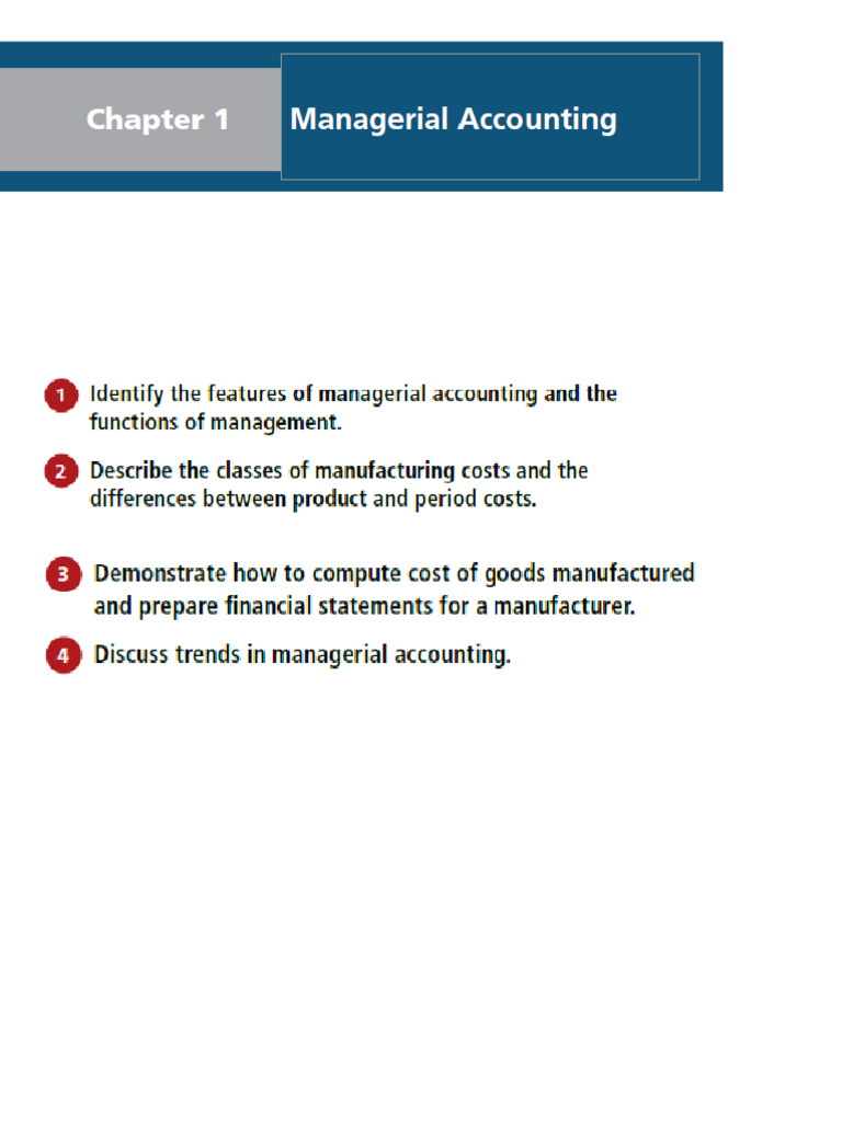 Managerial Accounting Overview and Functions | PDF | Cost Of Goods Sold ...