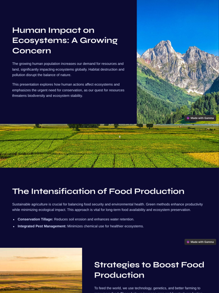 Human Impact on Ecosystems and Agriculture | PDF | Agriculture ...