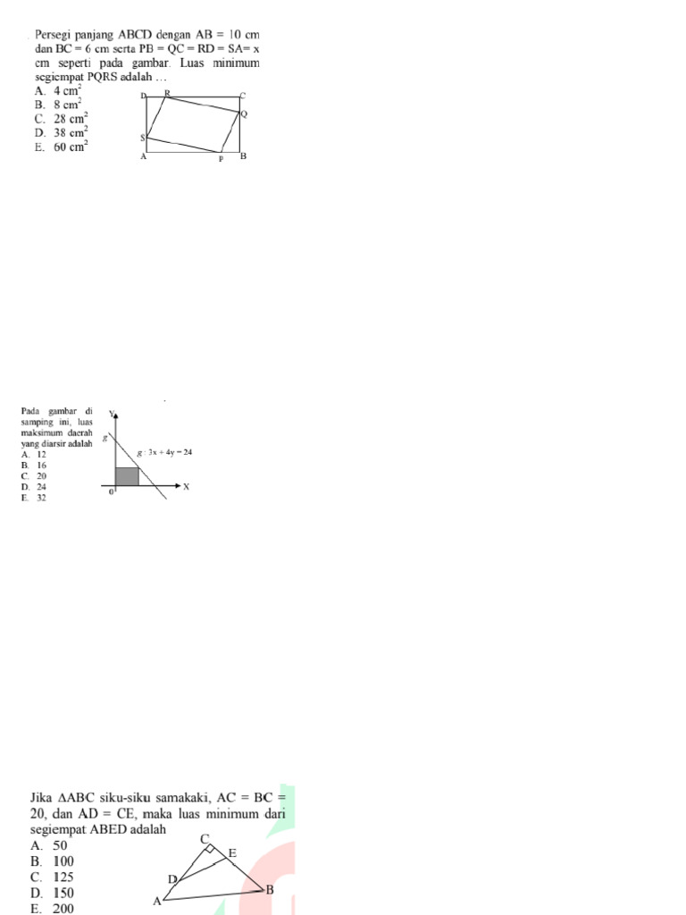 Soal Lat Fungsi Kuadrat | PDF