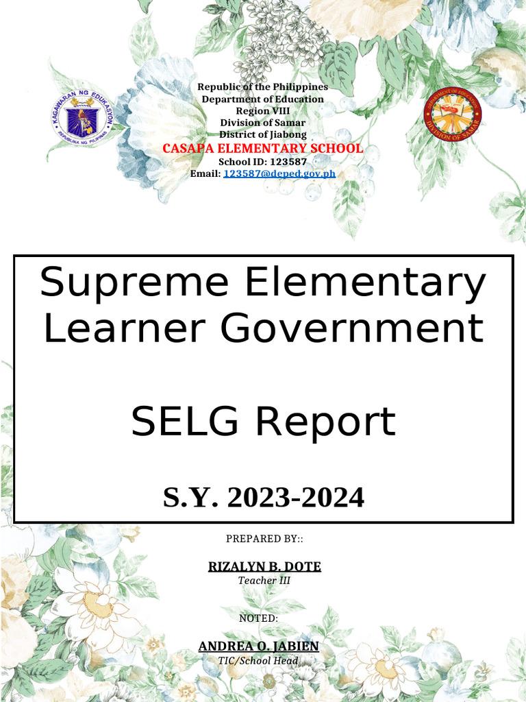 SELG Report for Casapa Elementary | PDF