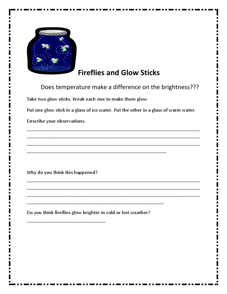 Fireflies and Glow Sticks | PDF
