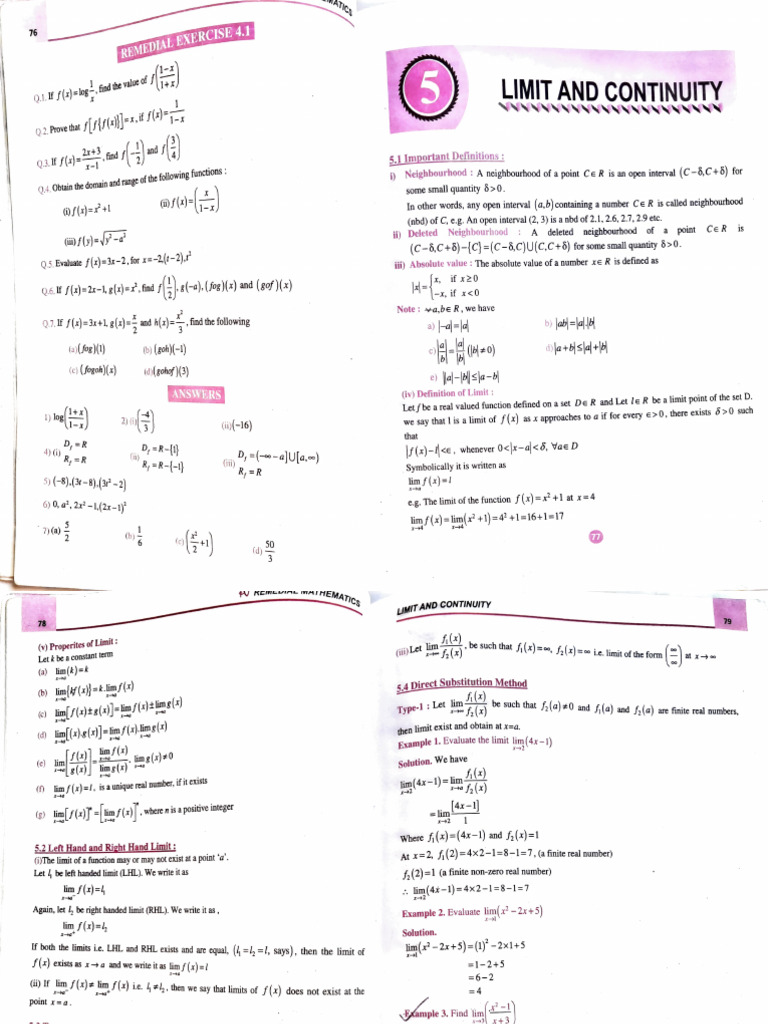 Limits and Continuity | PDF | Continuous Function | Function (Mathematics)