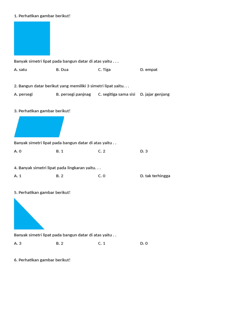 Mate Kelas 3 Simetri Lipat | PDF