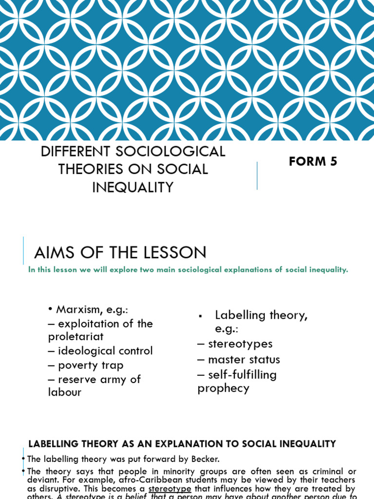 Sociological Theories of Social Inequality | PDF | Unemployment ...