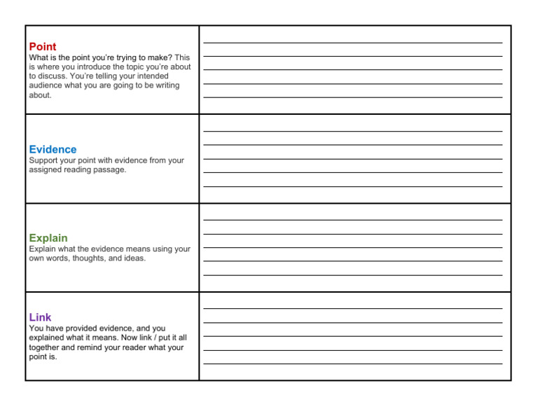 PEEL Graphic Organizer | PDF