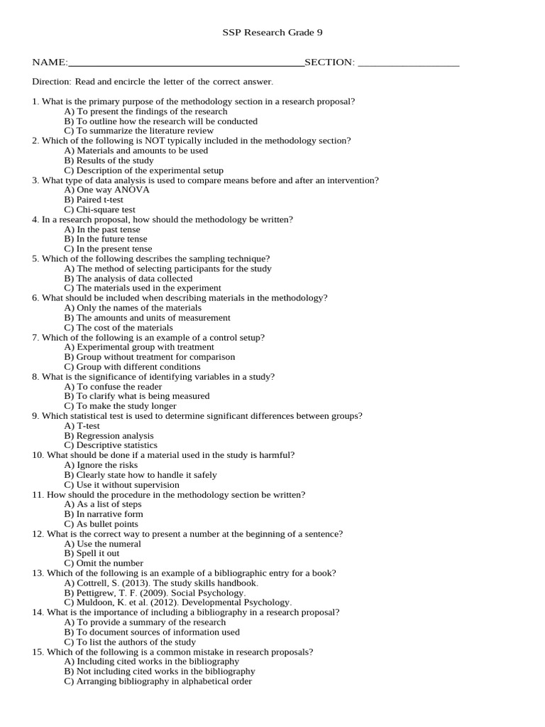 grade 9 4th Quarter Exam Research | PDF | Statistics | Student's T Test