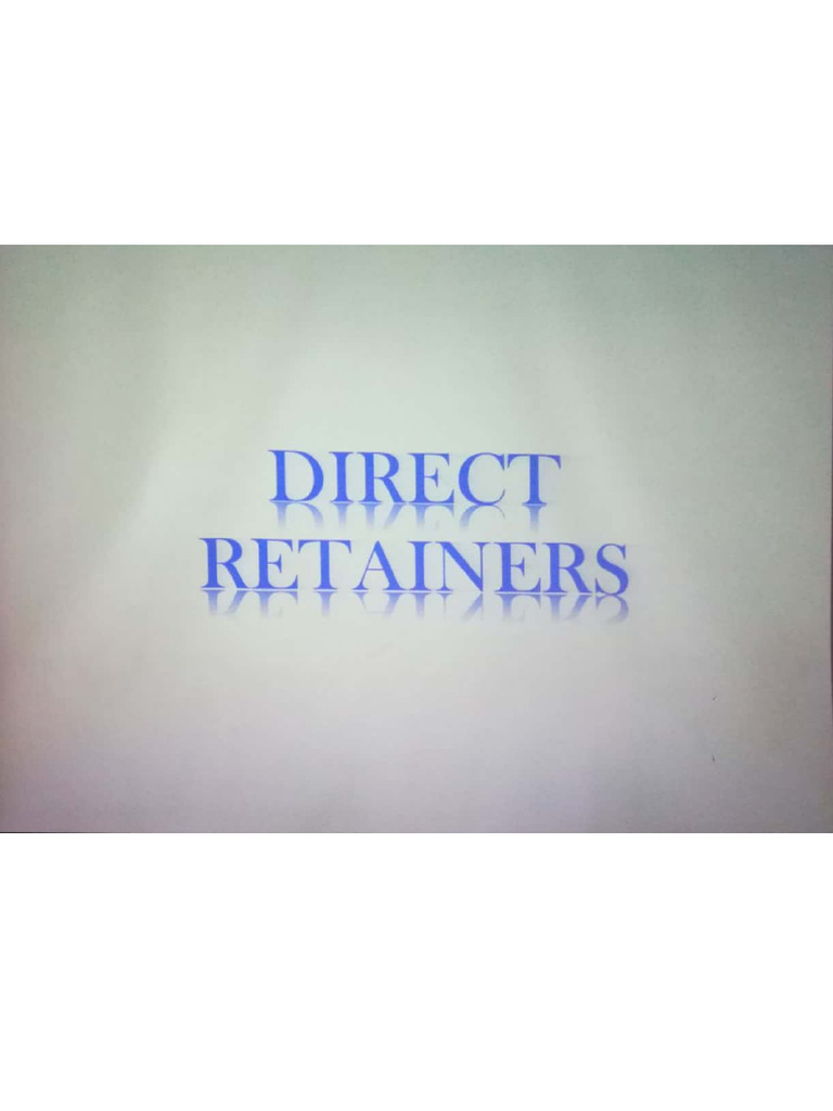 Direct Retainers 2 | PDF