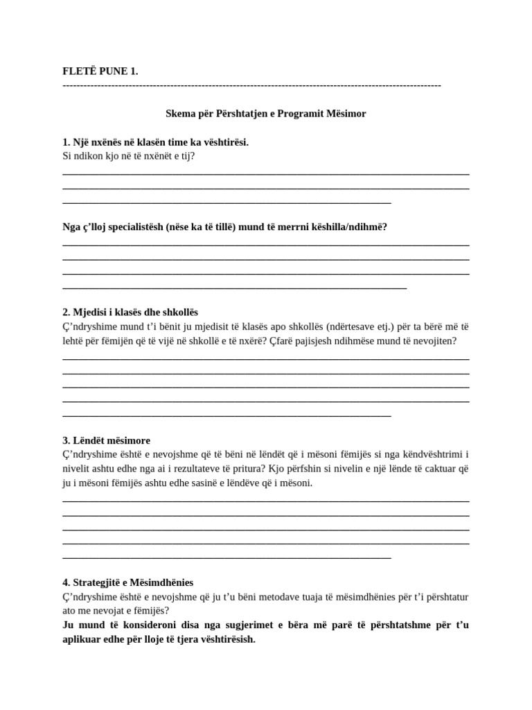 Fletë Pune 1 | PDF
