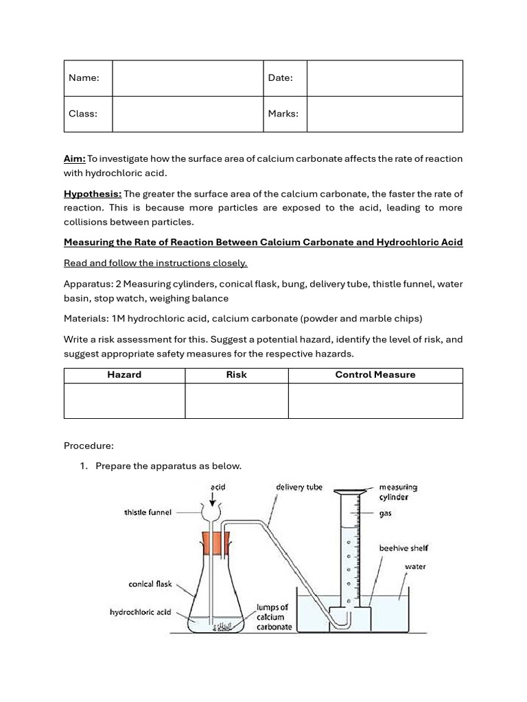 C8 - Surface Area Affecting Rate of Reaction | PDF | Reaction Rate | Gases