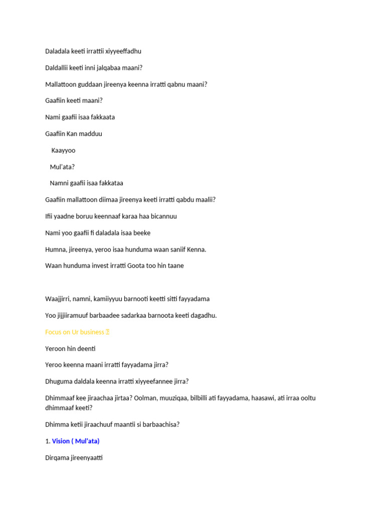 Leenjii Daladllii Keeti Maali | PDF