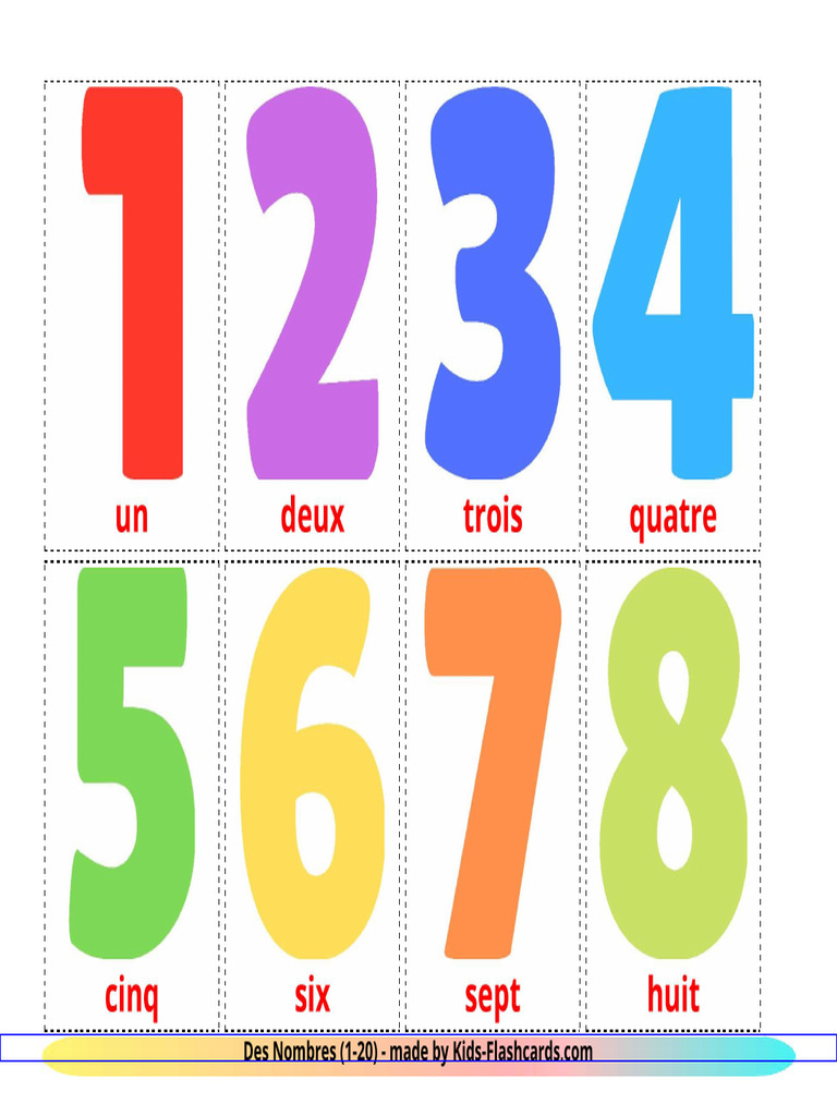 Des Nombres (1 20) 8 A4 | PDF