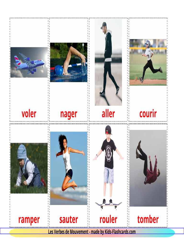 Les Verbes de Mouvement 8 A4 | PDF