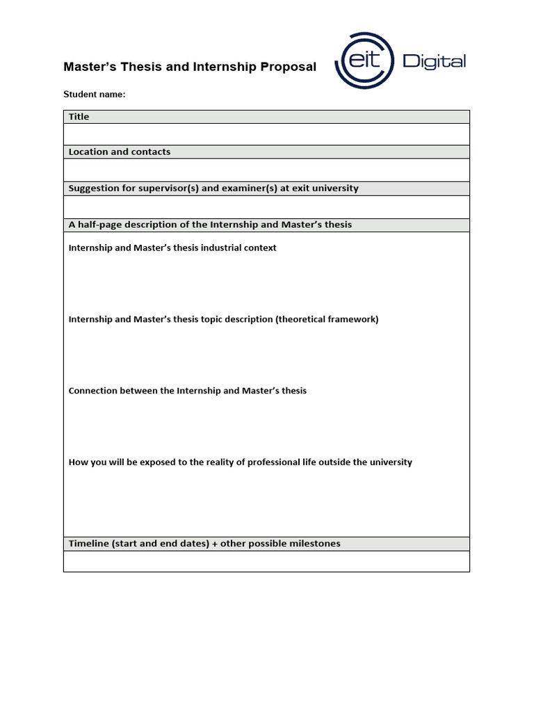 Template Internship Proposal and Internship Report 2023 (1) | PDF