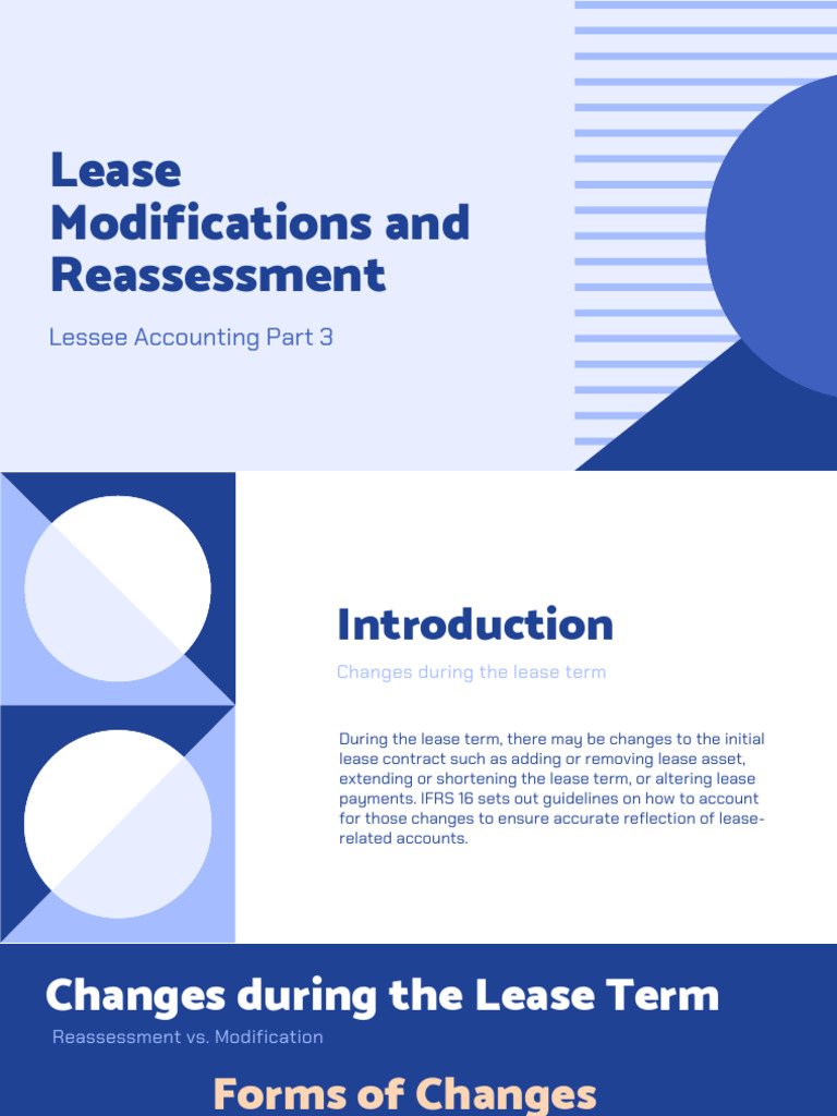 Lease Modification and Reassessment | PDF | Discounting | Lease