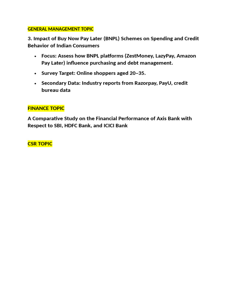 General Management Topic | PDF