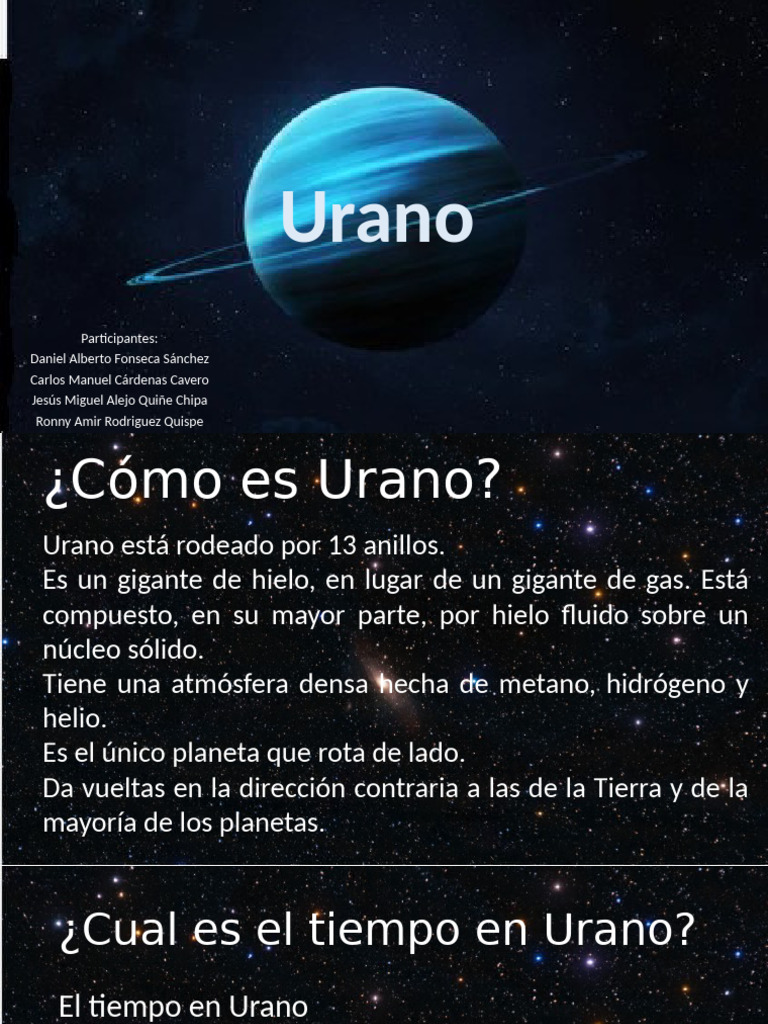 Características del Planeta Urano para Niños | PDF