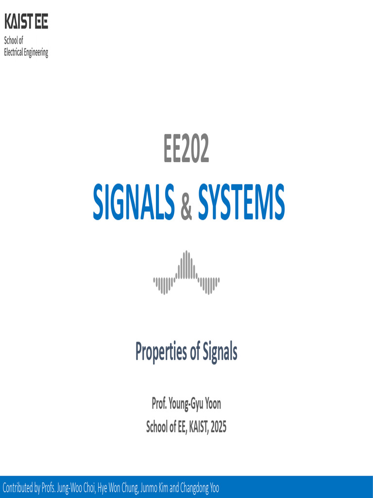 EE202 02 Properties of Signals | PDF | Mathematical Analysis | Applied Mathematics