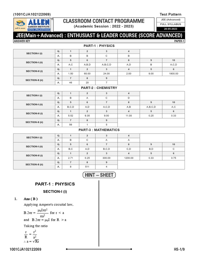 Solutions (Paper 1 + Paper 2) 20th May | PDF | Nitric Acid