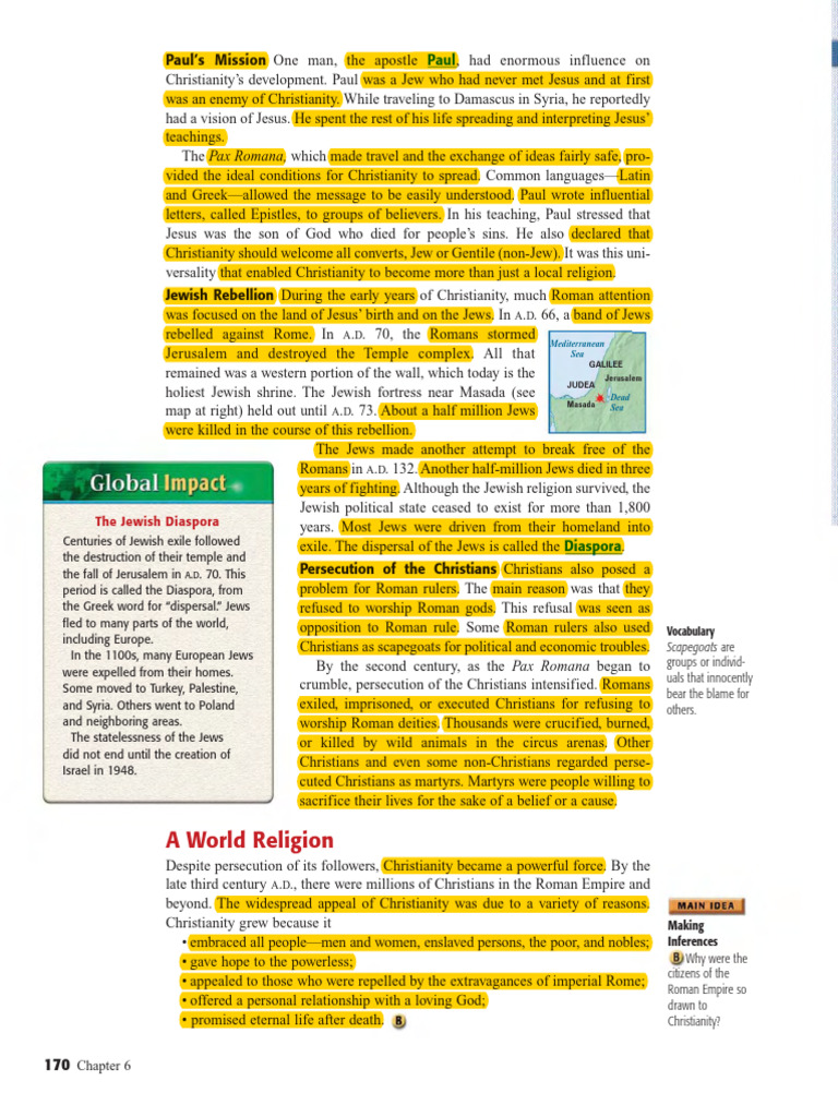 A World Religion: Pax Romana | PDF | Paul The Apostle | Early Christianity