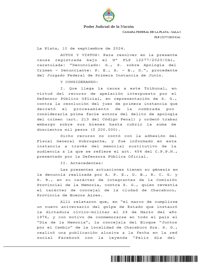 Adjunto | PDF | Libertad de expresión | Intención (Derecho Penal)