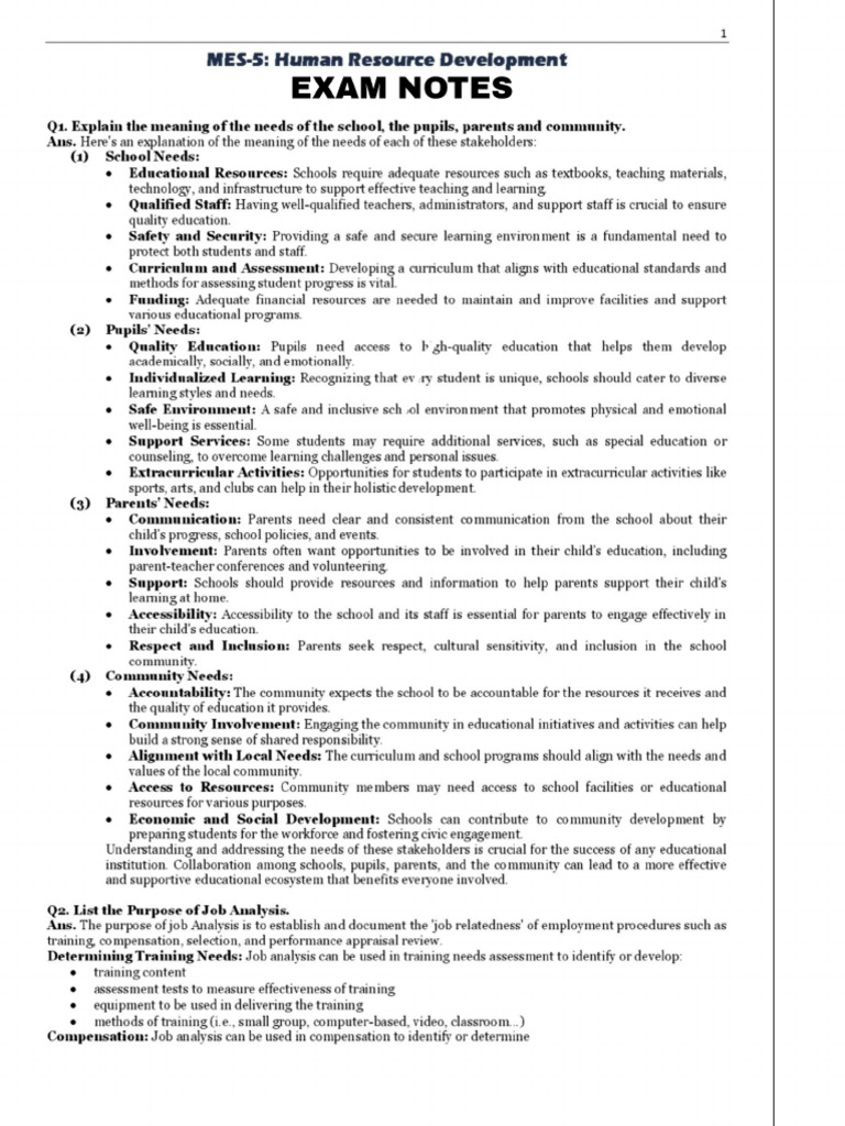 Mes 5 em Exam Notes | PDF