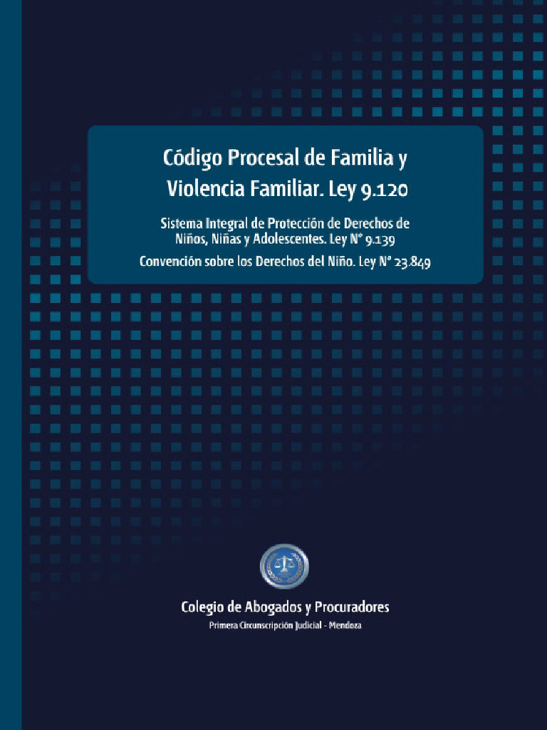 Código Procesal de Familia Mendoza 2019 | PDF | Adopción | Judicaturas
