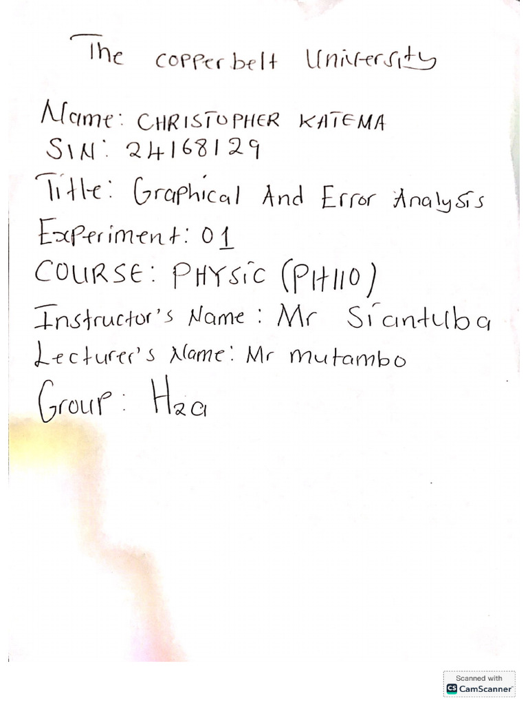 Christopher Katema First Lab Report | PDF