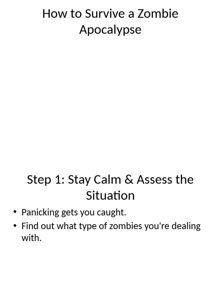How To Survive A Zombie Apocalypse | PDF