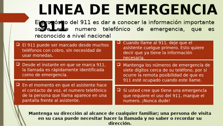 Linea de Emergencia 911 | PDF