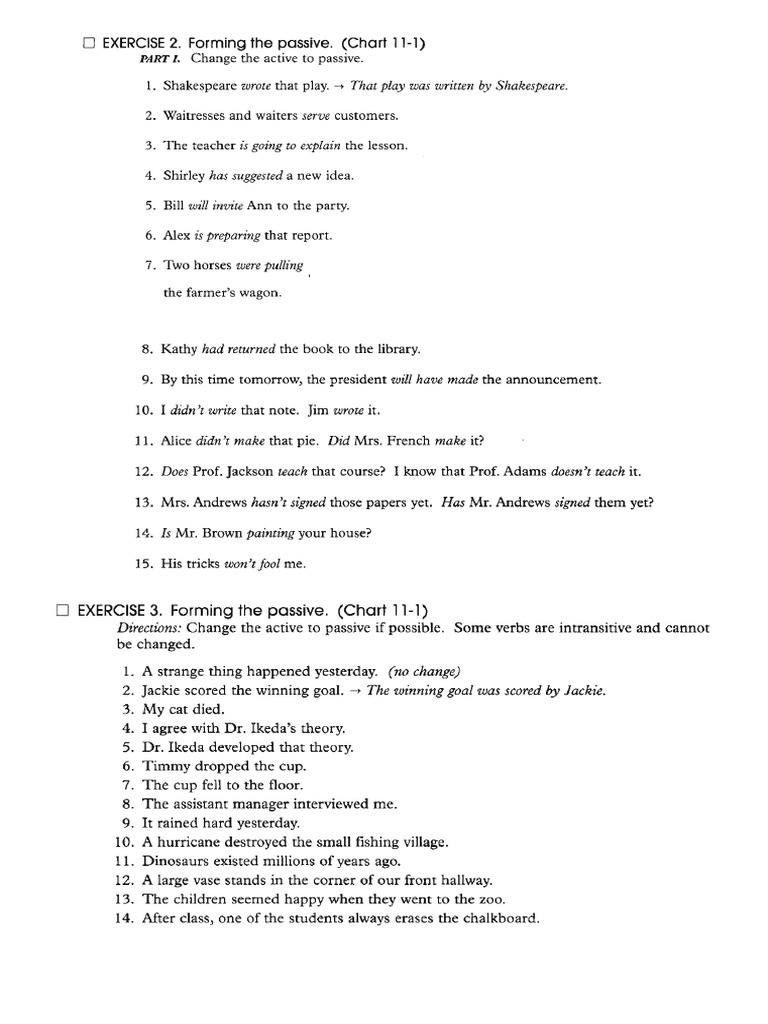 Passive Exercises | PDF