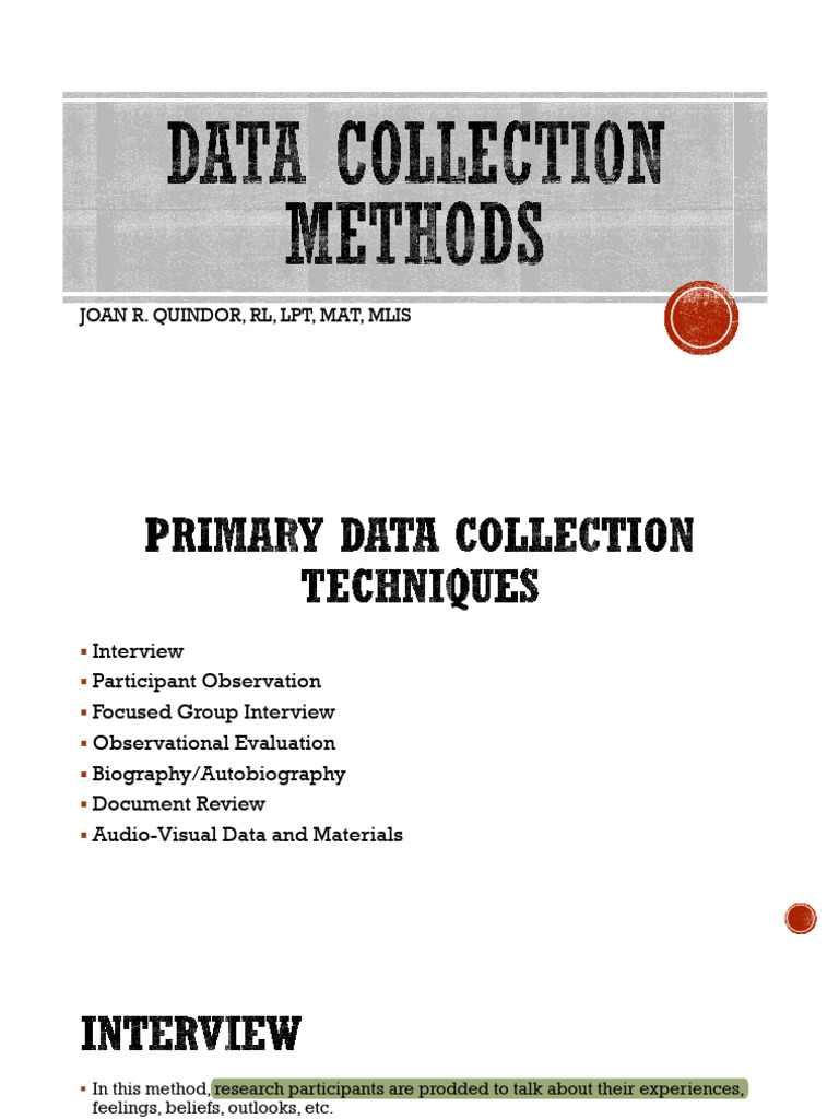 Quali Data Collection Methods | PDF | Interview | Information