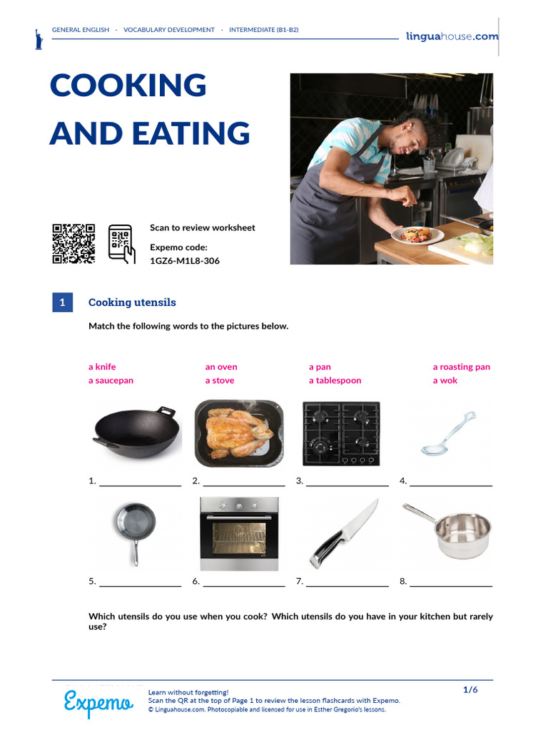 English Vocabulary for Cooking and Food | PDF | Kitchen Utensil | Stir ...