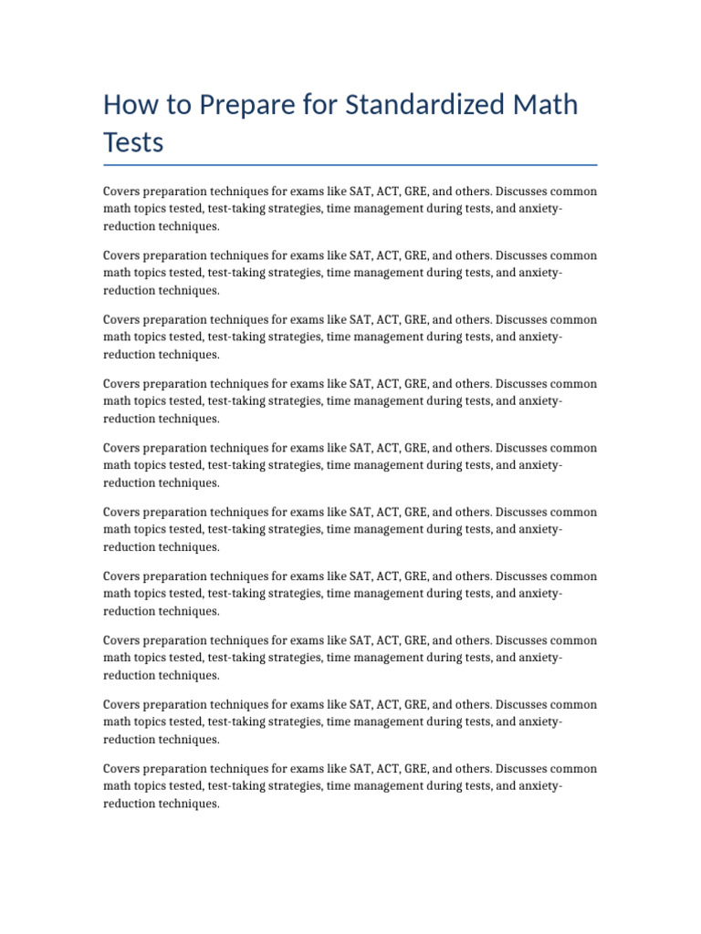 Mastering Math Test Prep Strategies | PDF | Sat | Graduate Record ...