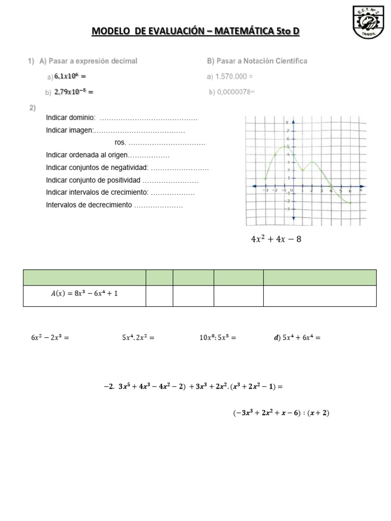 Modelo de Evaluaci-N - Repaso 5tod | PDF