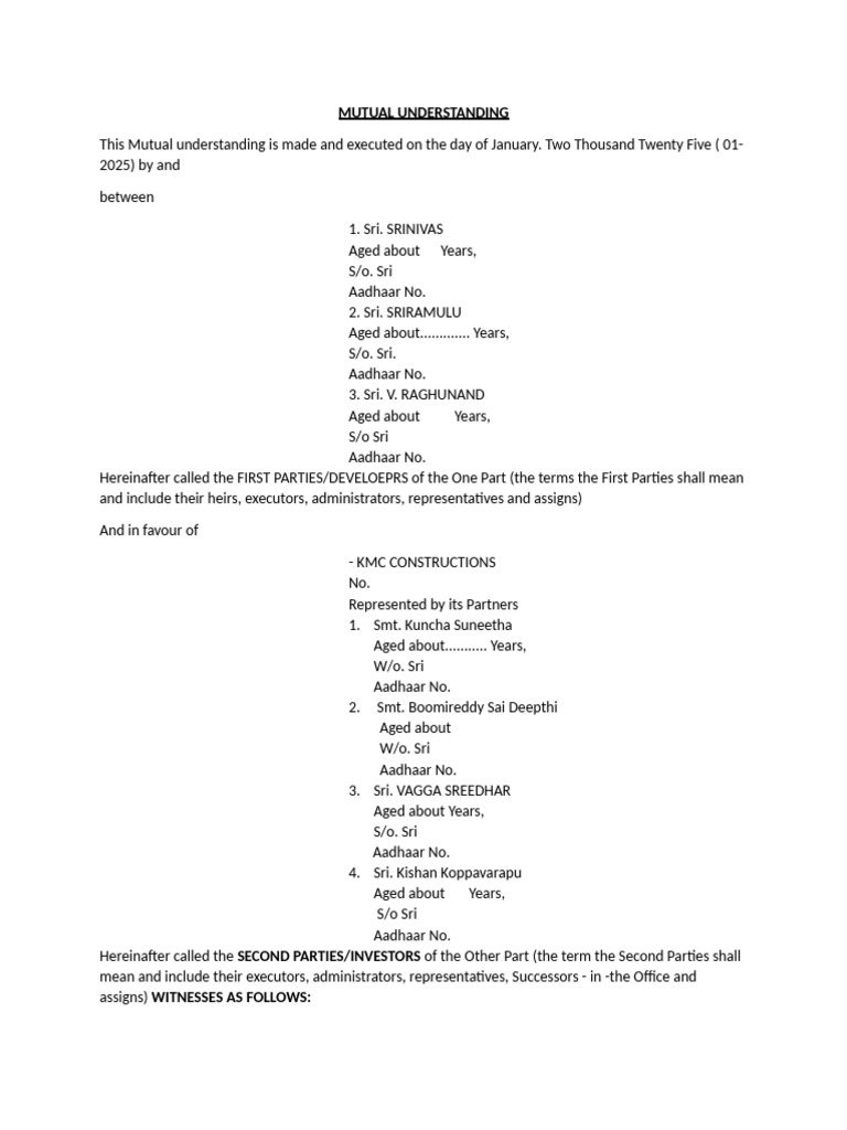 Mutual Understanding An Venugopal | PDF | Private Law