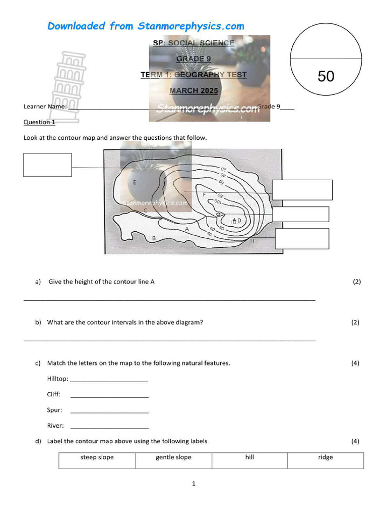 Geography Grade 9 March 2025 QP and Memo | PDF