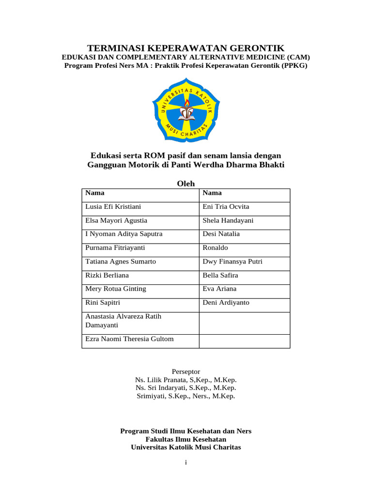 TERMINASI KEPERAWATAN GERONTIK (1) | PDF