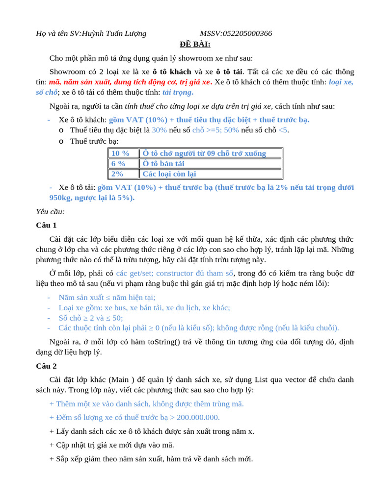 Bai Tap Ke Thua Abstract 2 Nree | PDF