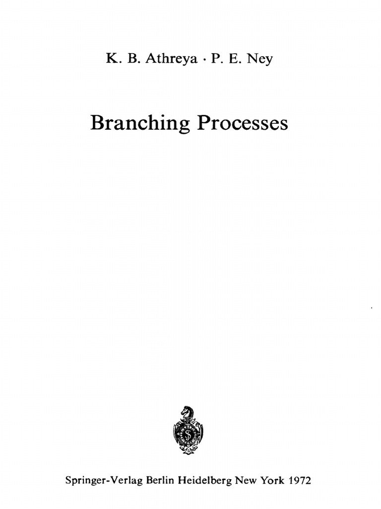 [Springer] Athreya, Ney - Branching Processes | PDF