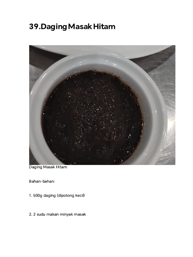 39.daging Masak Hitam | PDF