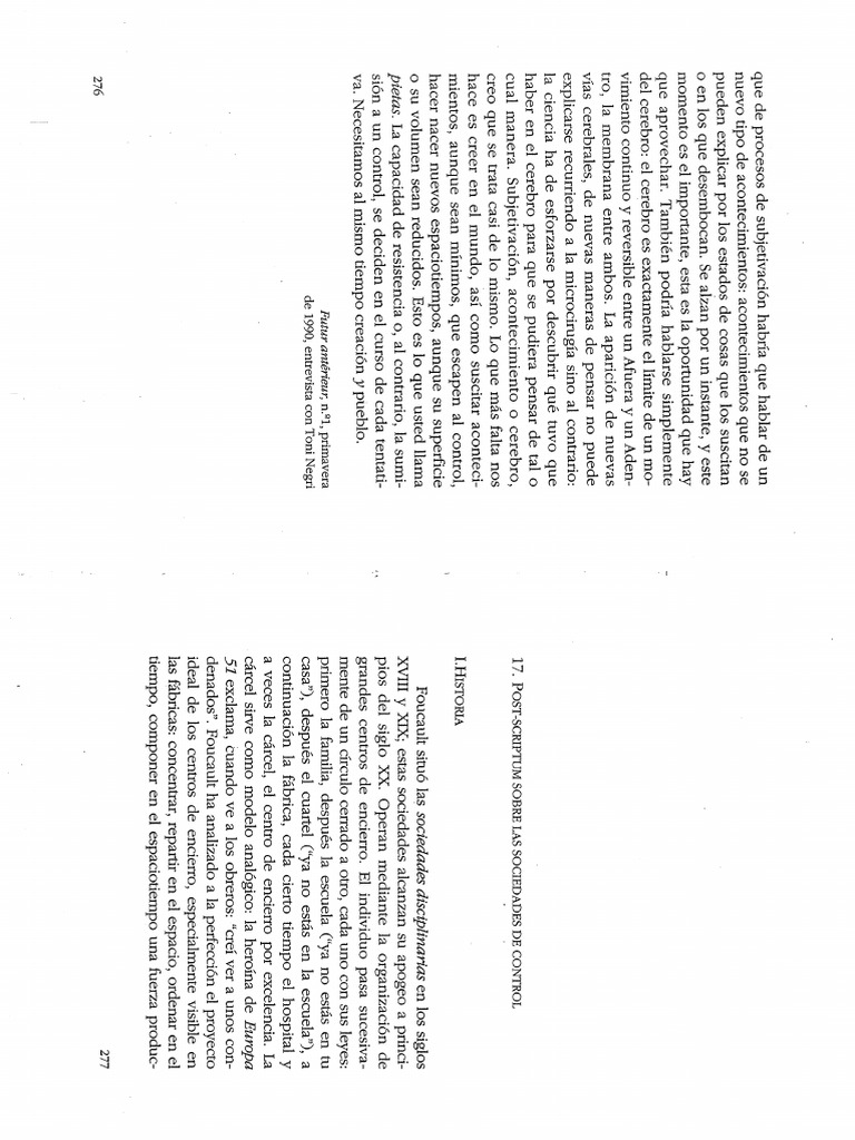 Deleuze - Post-Scriptum Sobre Las Sociedades de Control | PDF