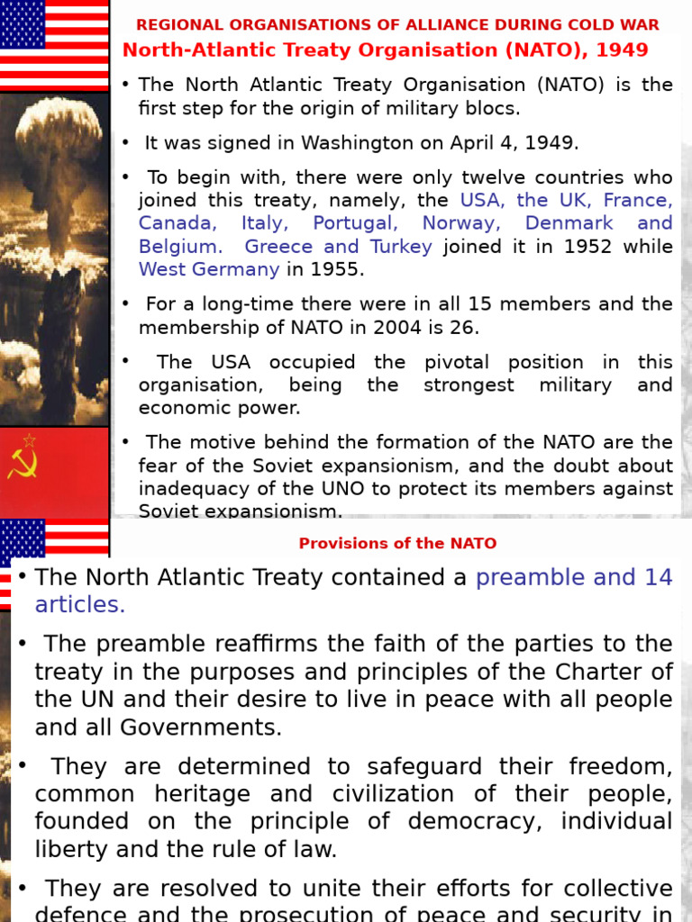 Cold War Military Alliances Overview | PDF | Warsaw Pact | Nato